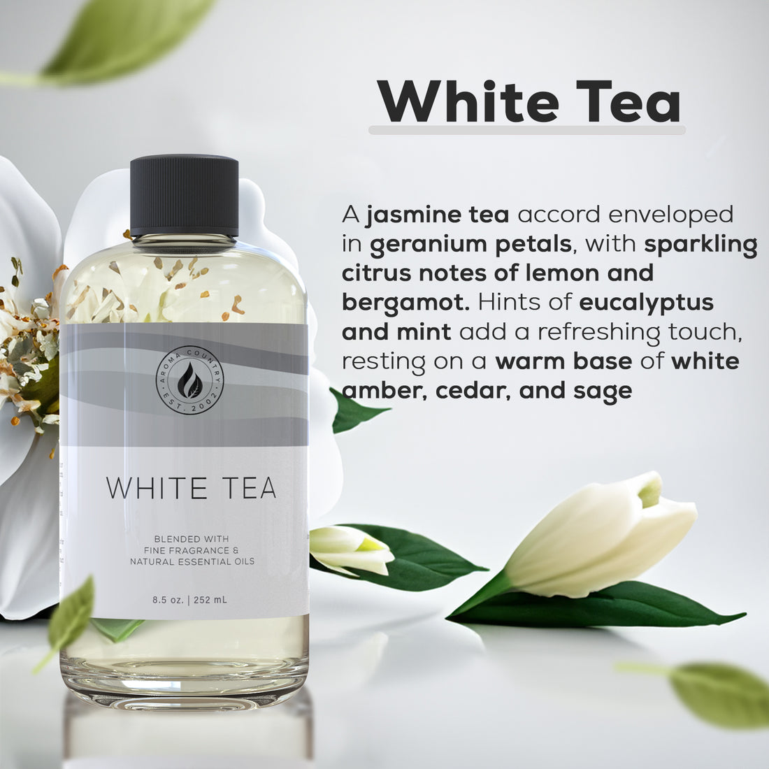 White Tea Diffuser Oil | Luxury Hotel-Inspired Scent – Aroma Country
